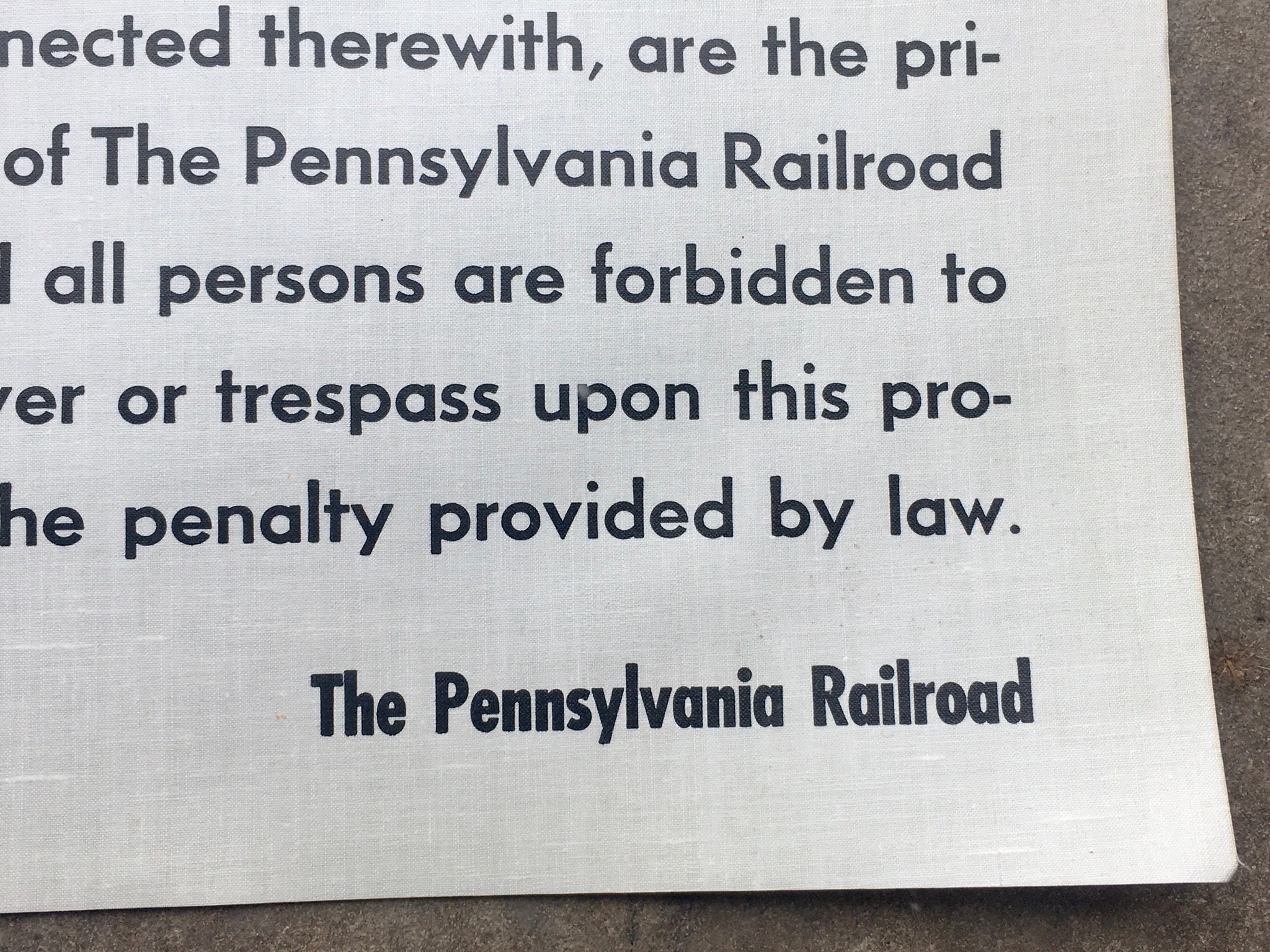 Vintage PRR Sign No Trespassing Pennsylvania Railroad Sign - Etsy UK