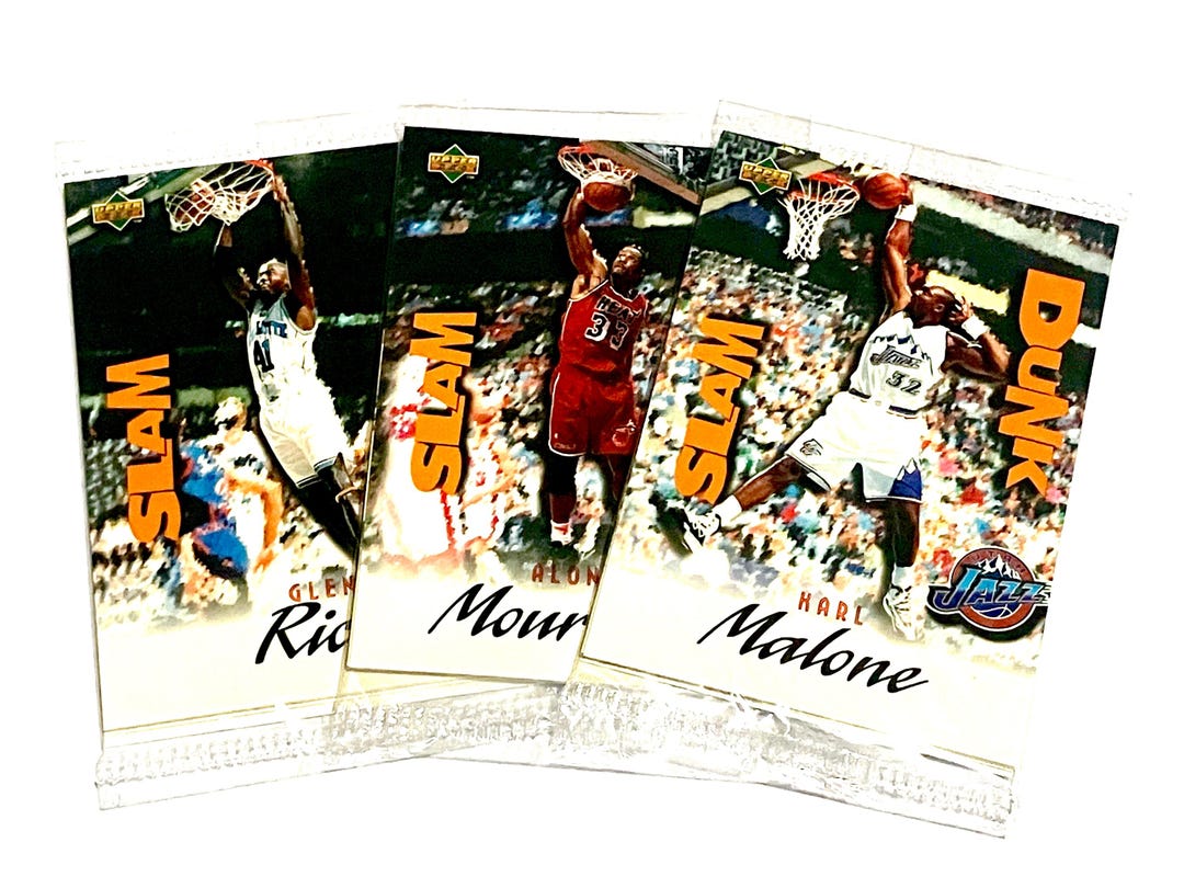 Authentic Vintage Basketball Card Packs Upper Deck Slam Dunk NBA 1997 ...