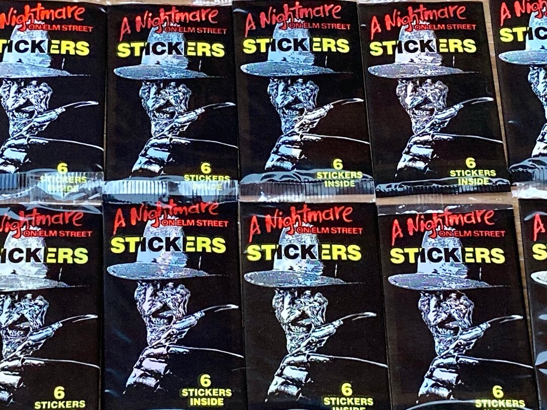 Vintage Nightmare on Elm Street Movie Sticker Album Cards Pack of Cards ...