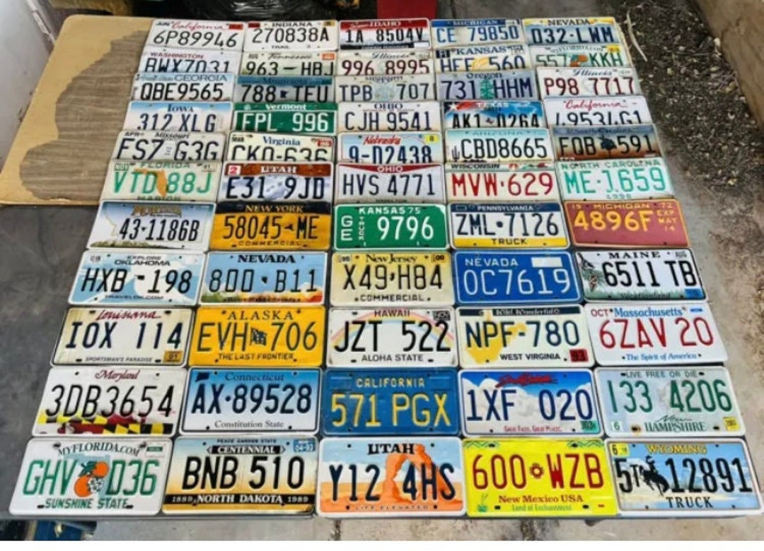 Choice of License Plate California, Georgia, Florida, Alaska, Maryland ...