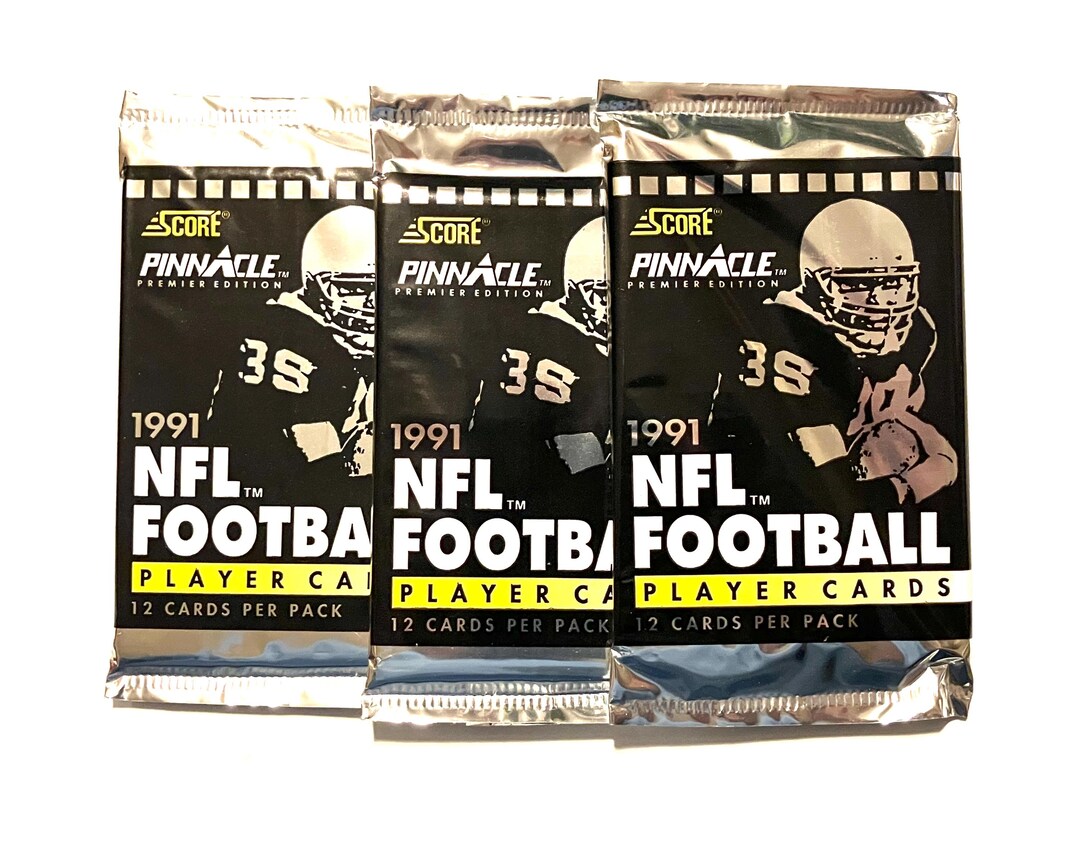Vintage Football Cards Score Pinnacle 1991 NFL Pack of Cards Unopened ...