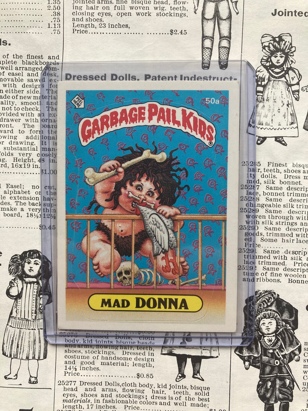 Garbage Pail Kids Card Mad Donna 50a Original Series 2 Card Vintage GPK ...