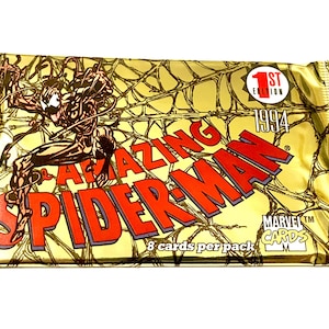 Vintage Amazing Spider Man Trading Cards Packs Sealed Unopened Packs ...