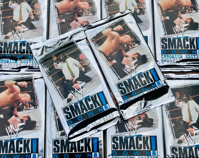 Vintage WWF Smack Down Cards Wrestling 1999 Unopened Pack of Cards Pack ...
