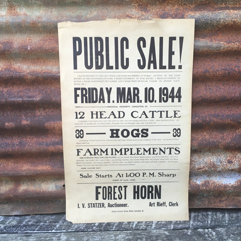 Vintage Farm Sign - Etsy