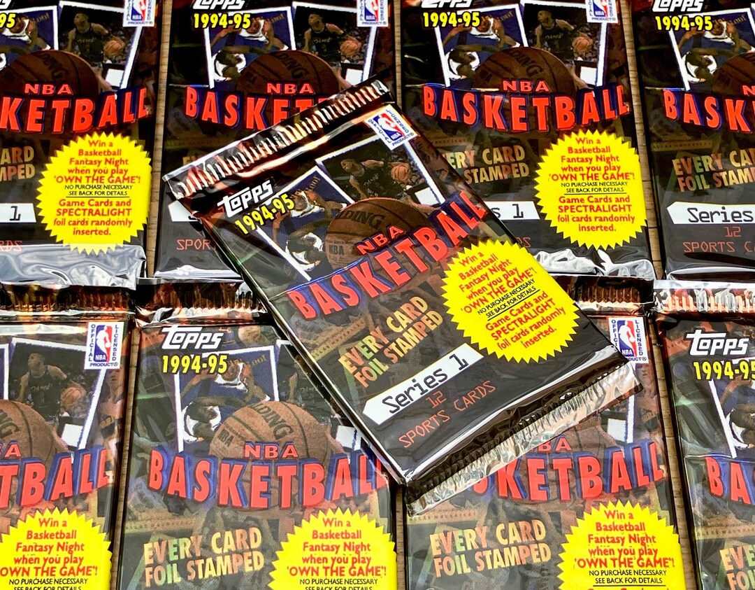 Authentic Vintage Basketball Cards Topps 1994-1995 Cards NBA Unopened ...