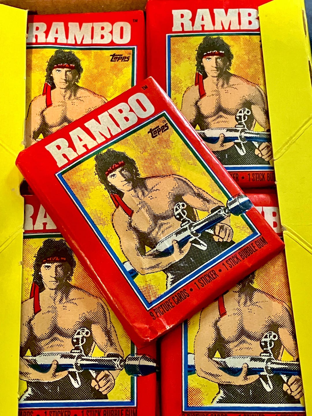Authentic Rambo First Blood Part 2 Movie Cards Topps 1985 Pack of Cards ...