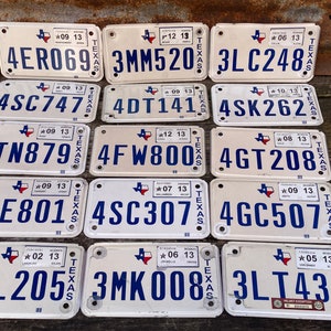Choice of Texas Motorcycle License Plate Motorcycle MC Metal Metal ...