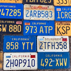 Choice of California License Plate Original Old 1950s, 1960s, 1970s ...