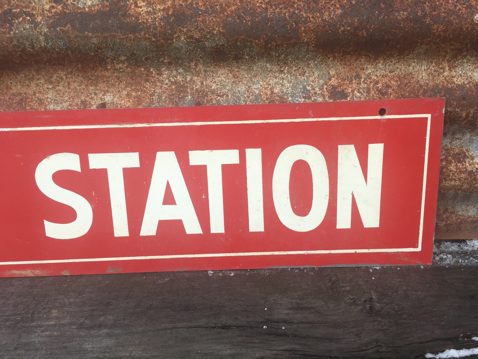 Vintage Fire Department Sign 6x24 Fire Station Double Sided | Etsy