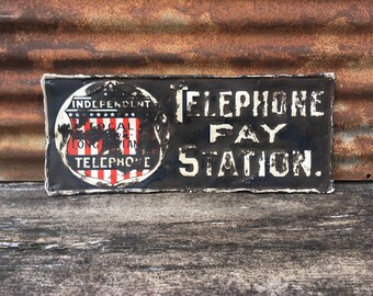 Old Pay Phone Sign - Etsy