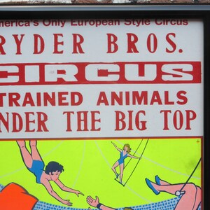 Vintage Circus Poster Original 1970s Era Ryder Brothers Circus Clown ...