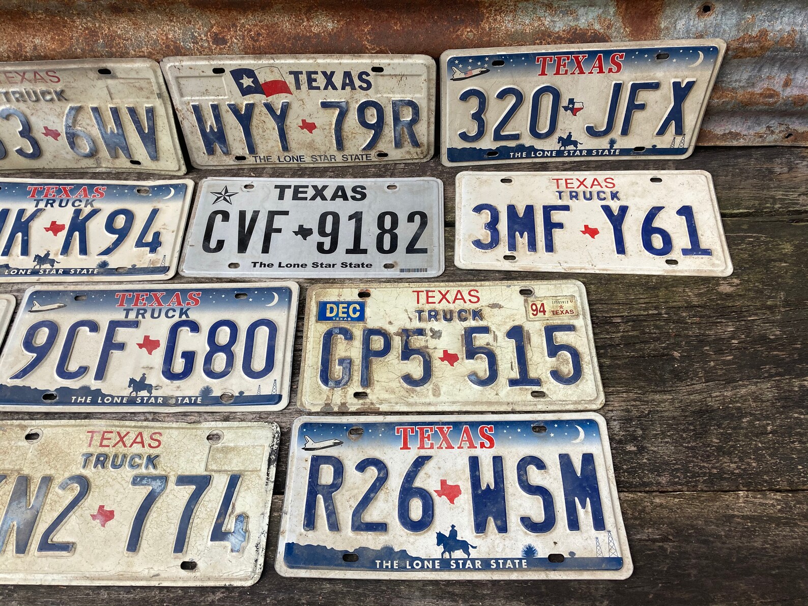 Choice of Texas License Plate 1980s 1990s Era 80s 90s Lone Star Staye ...