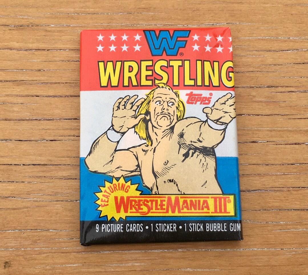 Vintage WWF Cards Wrestling 1 Pack of Cards Topps 1987 Unopened Pack of ...