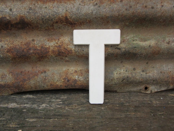 Vintage Letter Sign 6 Inch Letter T Sign White Simple Font | Etsy