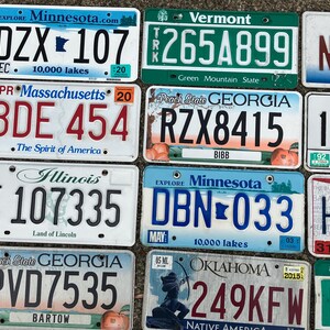 Choice of Vintage License Plate Minnesota, Vermont, Illinois ...