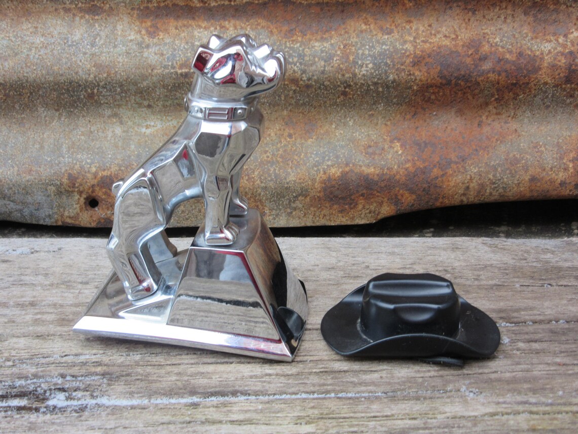 Orignal MACK Bulldog Hood Ornament Emblem on Stand Base Cowboy | Etsy