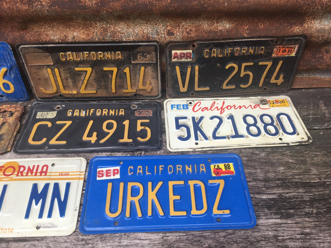 Choice of California License Plate Original Old 1980s Era - Etsy
