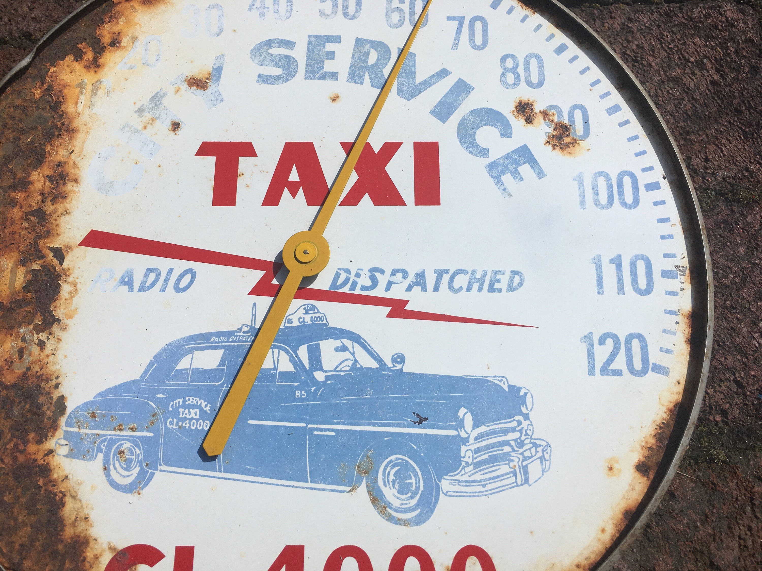 Very Rare Vintage Original Advertising Thermometer Taxi Sign | Etsy
