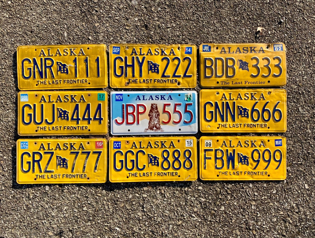 Choice of Alaska License Plate Farm Vintage License Plate Number Tag ...