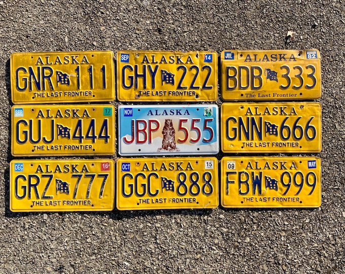 Choice of Alaska License Plate Farm Vintage License Plate Number Tag ...
