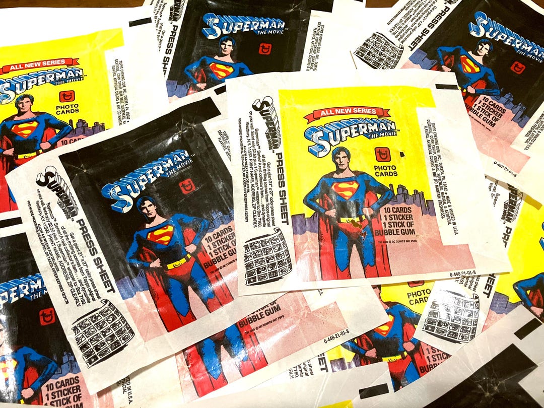 Superman the Movie Wax Pack Wrapper No Cards Topps Wax Pack 1979 ...