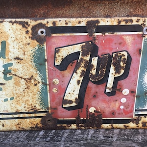 Authentic 7up Sign 9 1/2 X 24 1/2 Vintage Store Sign Home Decor Old ...