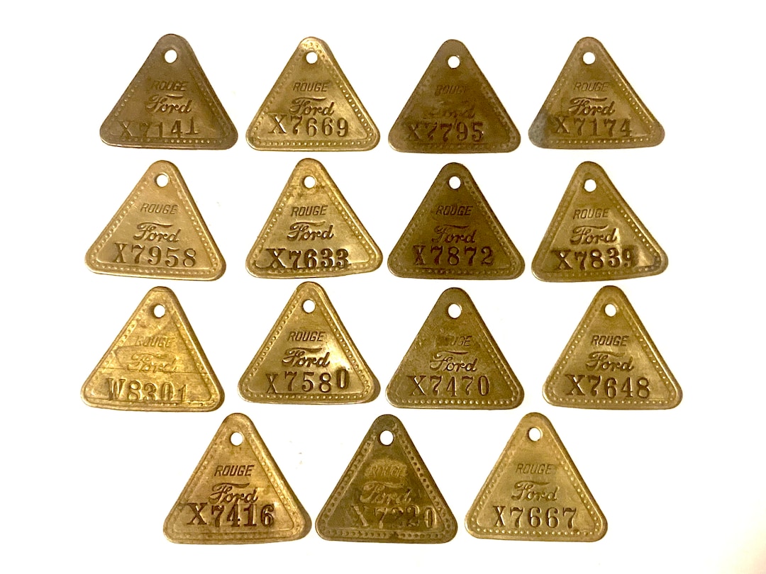 Choice of Vintage Ford Tag Ford Motor Company Rouge Plant Car Truck ...