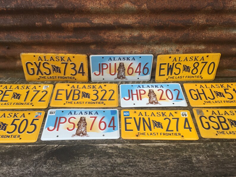 Choice of Alaska License Plate Farm Vintage License Plate Number Tag ...