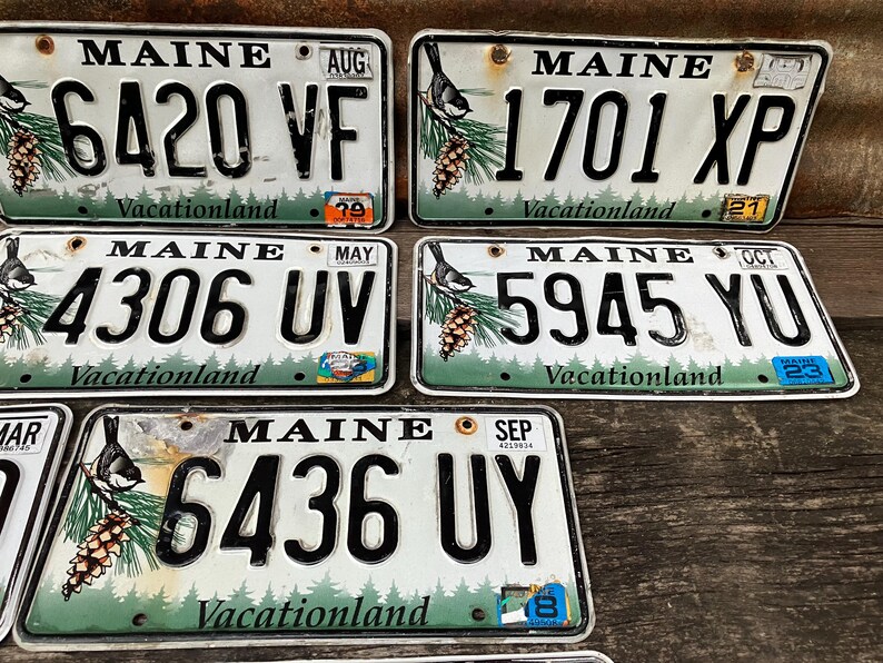 Choice of Maine License Plate Original Old 1980s 1990s Maine ...