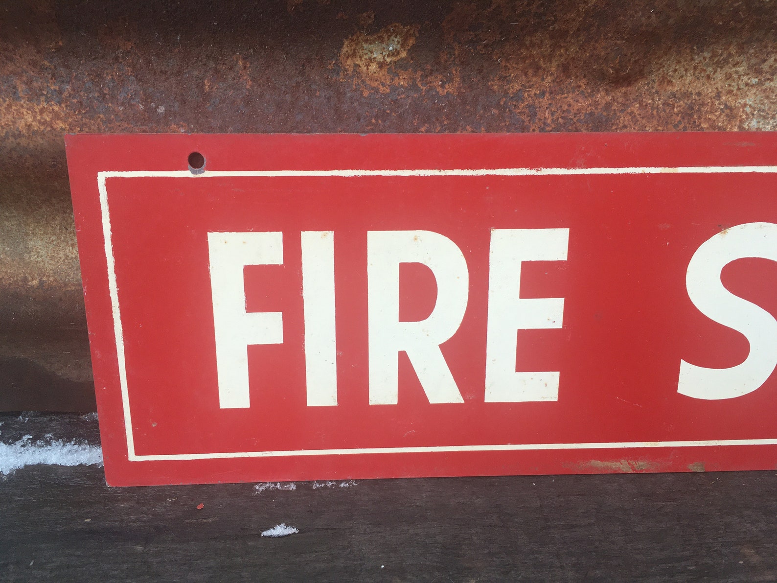 Vintage Fire Department Sign 6x24 Fire Station Double Sided - Etsy