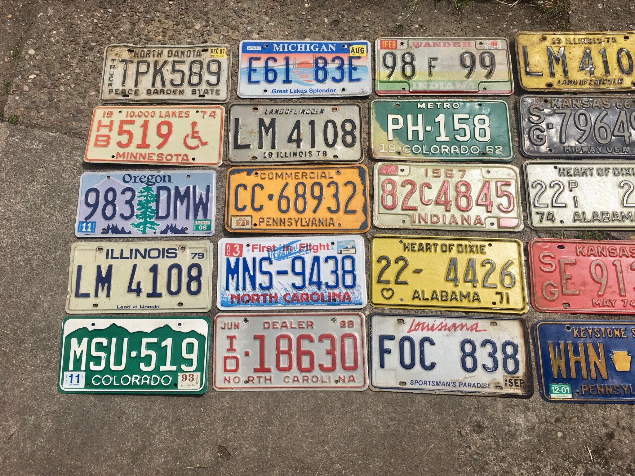 Choice of Vintage License Plate Authentic Used Auto Tags Mixed - Etsy UK