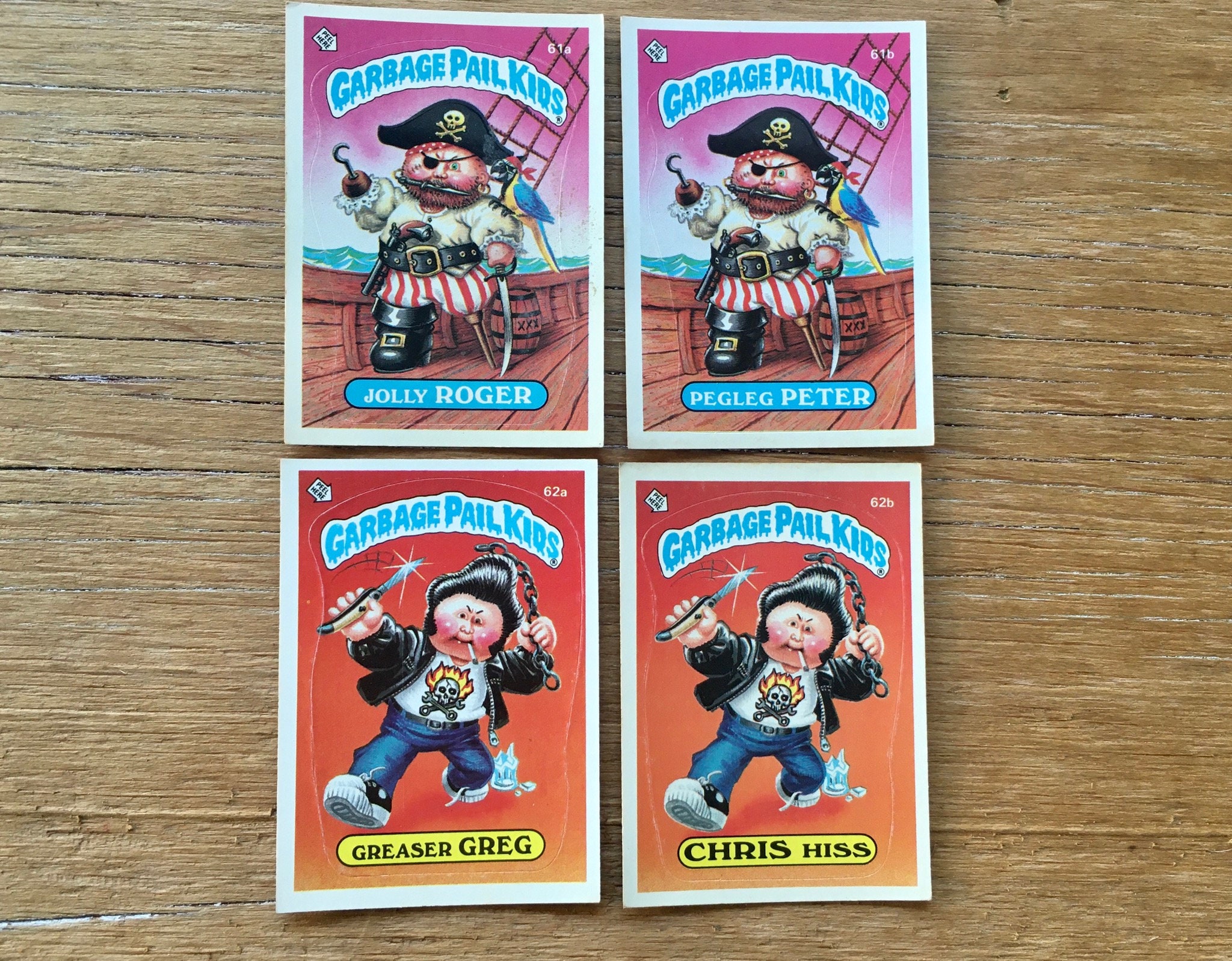 Choice of Garbage Pail Kids Jolly Roger Pegleg Peter Greaser - Etsy UK