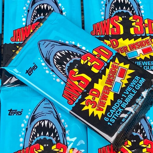 Jaws 3D Vintage Trading Cards ONE Pack 1983 Topps Spielberg - Etsy