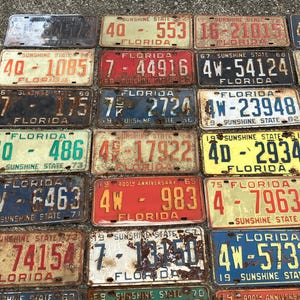 Choice Florida License Plate 1940s 1950s 1960s 1970s 1980s Vintage ...