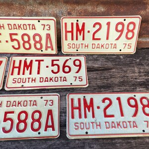 Choice of South Dakota License Plate 70s Vintage License Plate 1973 or ...