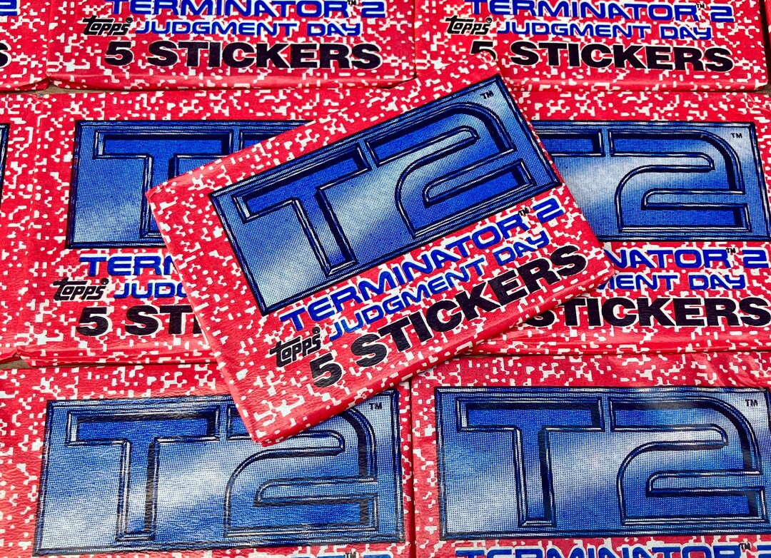Terminator 2 Sticker Cards Judgement Day T2 Vintage 1991 Topps Unopened ...