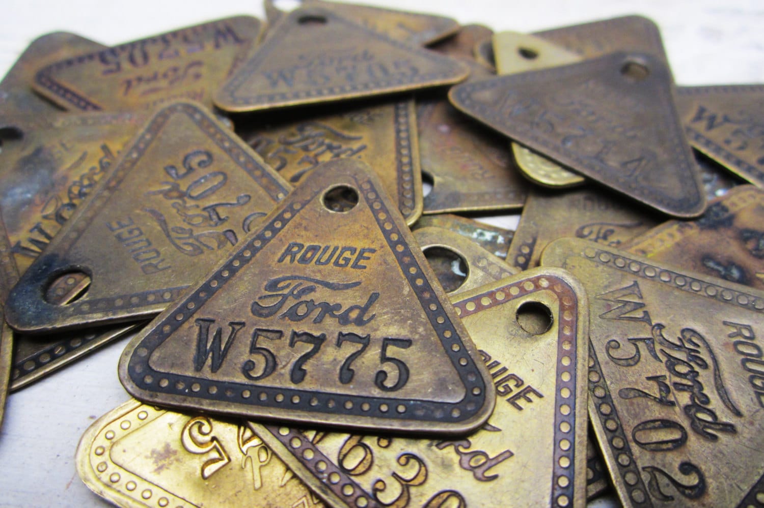 Only 1 Vintage Brass Tag Ford Motor Company Rouge Plant Car | Etsy