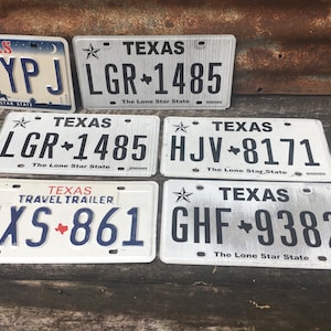 Choice Of Vintage Texas License Plate Craft Decor Art Metal Old License