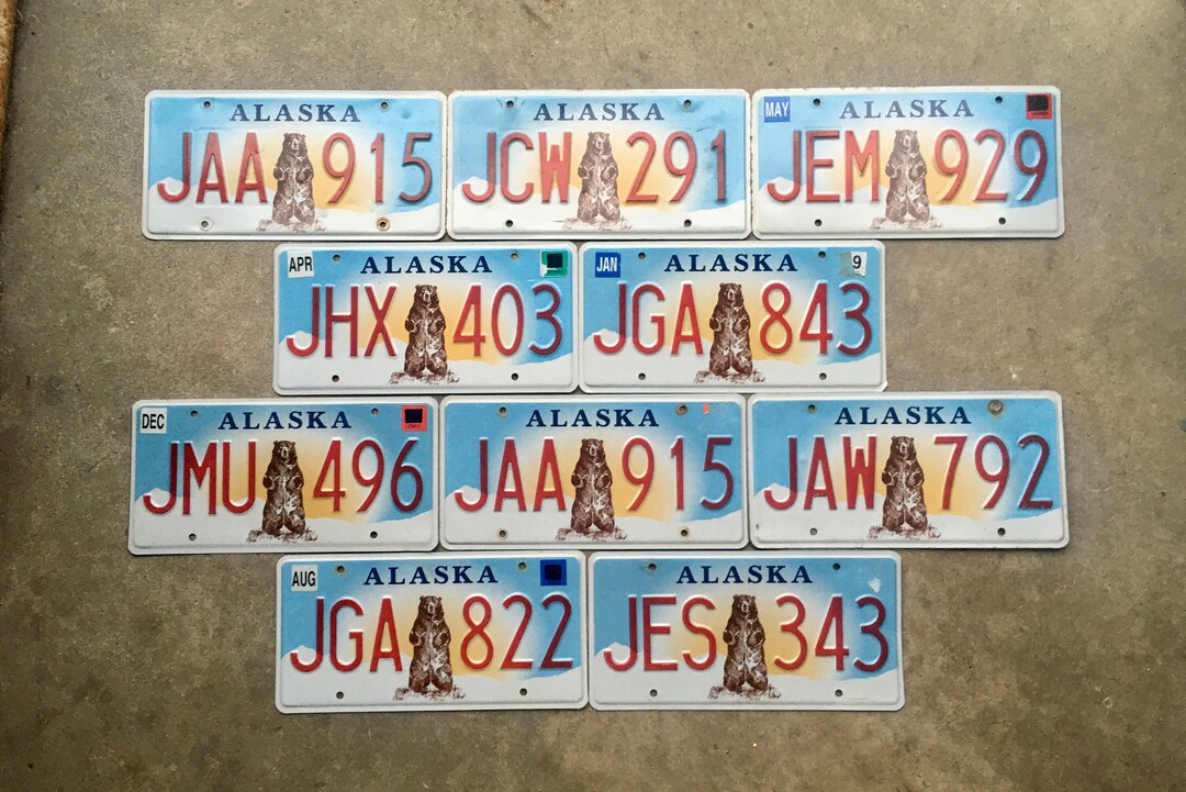 Choice of Alaska License Plate Farm Vintage License Plate Number Tag ...