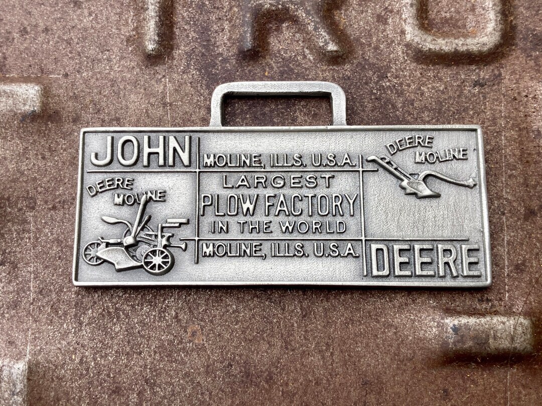 Vintage John Deere Watch Fob Plow Company Tractor Mower Equipment ...