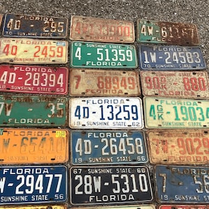 Choice Florida License Plate 1940s 1950s 1960s 1970s 1980s Vintage ...