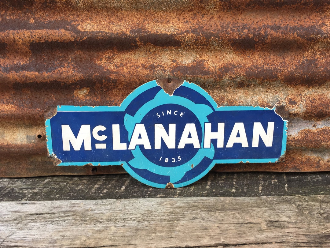 Vintage Porcelain Sign Mclanahan Industrial Sign Company 1900s Era ...