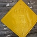 Vintage YIELD TO TRAINS Large Heavy Metal Sign Black & Yellow ...