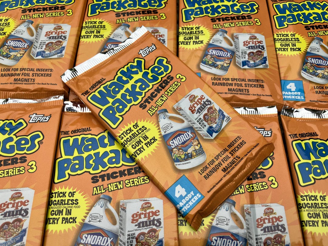 Wacky Packages Sticker Cards Topps All New Series 3 Cards Unopened Pack ...