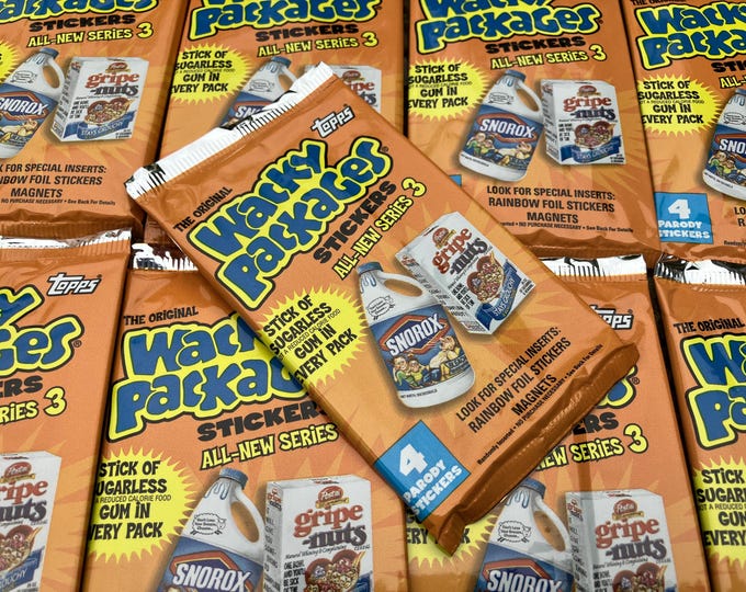 Wacky Packages Sticker Cards Topps All New Series 3 Cards Unopened Pack ...