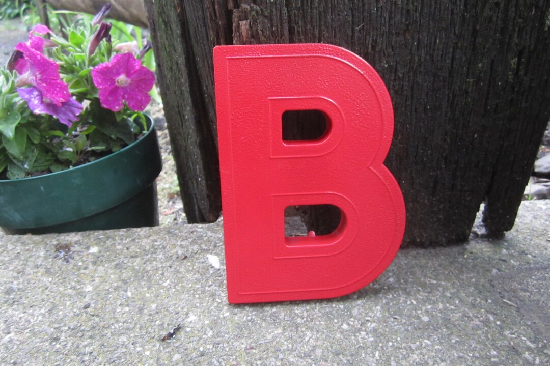 Vintage Marquee Letter Sign 6 1/4 Inch Tall Letter B Painted Red ...