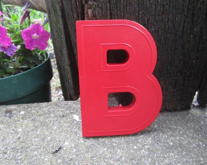 Vintage Marquee Letter Sign 6 1/4 Inch Tall Letter B Painted Red ...