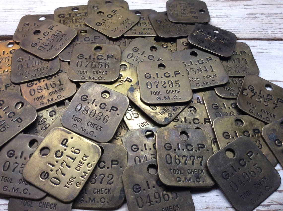 Vintage Brass Tag General Motors GMC Chevy Chevrolet Tool - Etsy