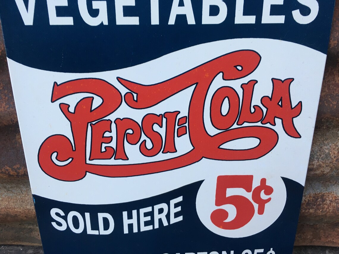Reproduction Sign Pepsi Cola Double Dot Sign Grocery & Vegetables ...